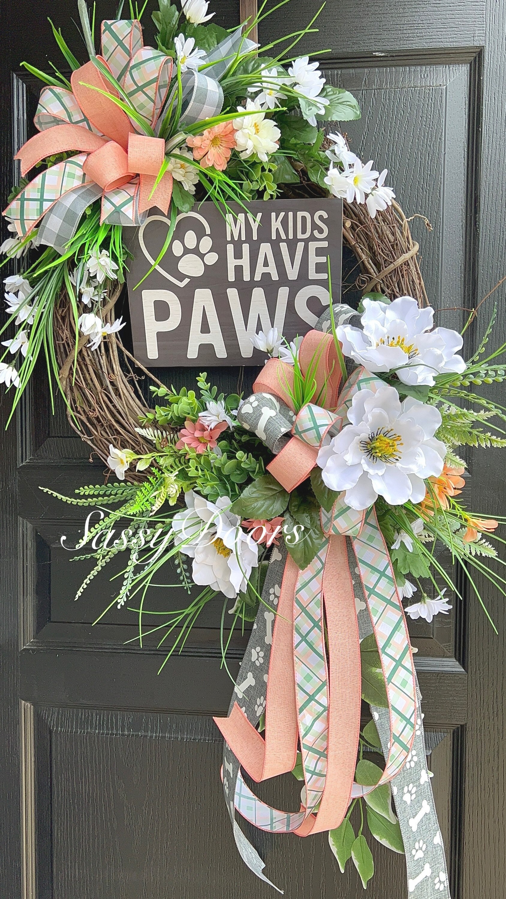Dog Wreath, Doggie Wreath, Everyday Dog Wreath, Fur Baby Wreath, Dog ...