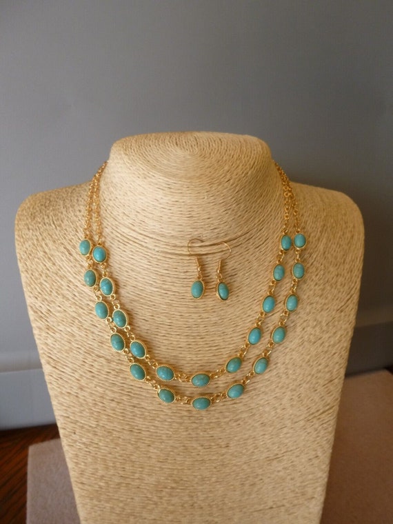 Vintage Turquoise Nugget With Gold Native American Na… - Gem