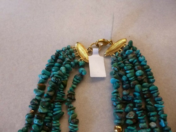 Natural Turquoise Nugget With Gold Native American Na… - Gem