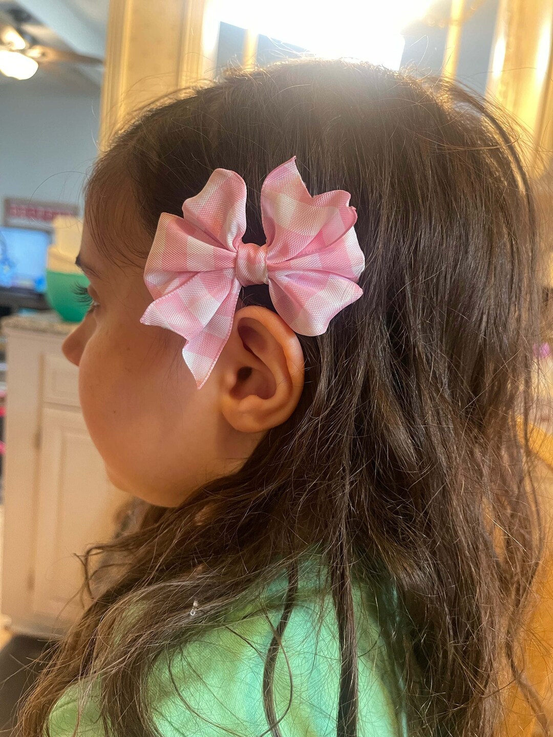 Pink Plaid Hair Bow 2.5 Bella's Bows Design - Etsy