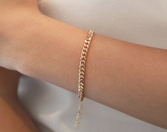 Gold chain bracelet | Etsy