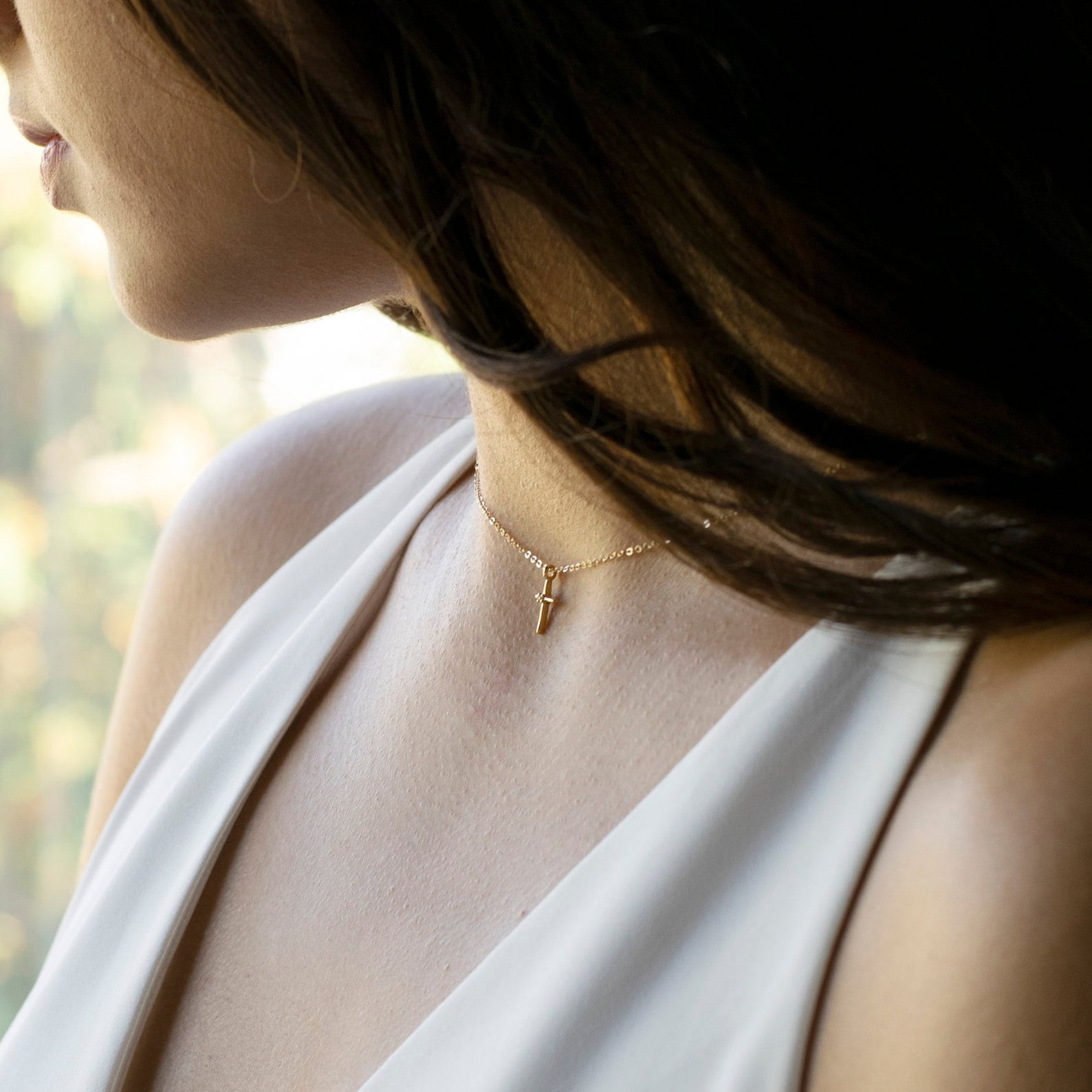 Cross Necklace Women • Gold Cross Necklace • Catholic Jewelry • Diamond ...