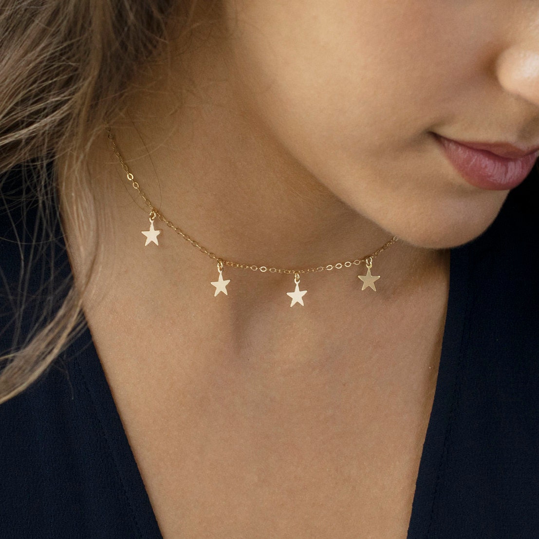 Star Necklace • Star Jewelry • Celestial Jewelry • Station Necklace ...