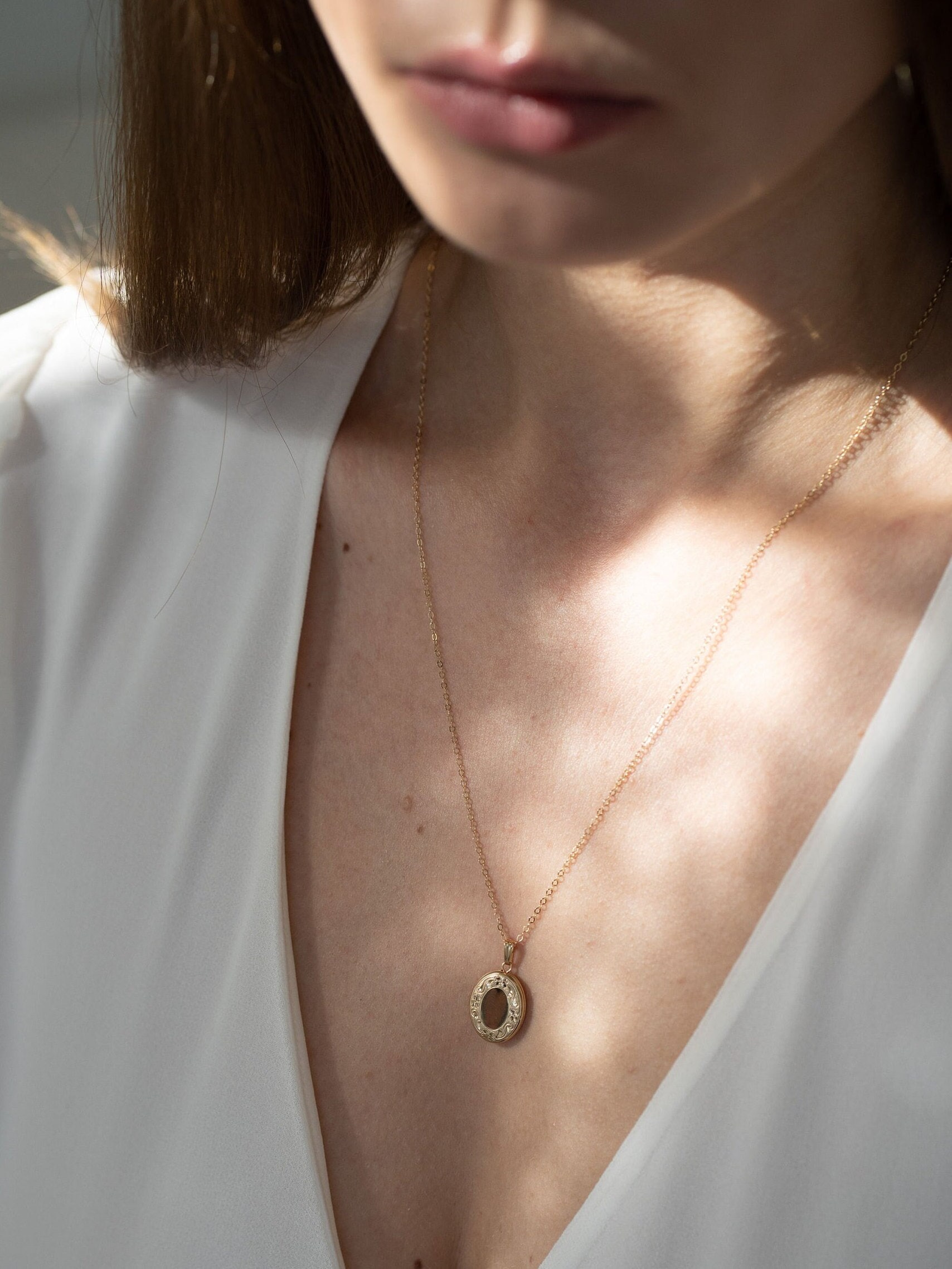 Locket Necklace, Fingerprint Necklace, Fingerprint Jewelry, Gift for ...