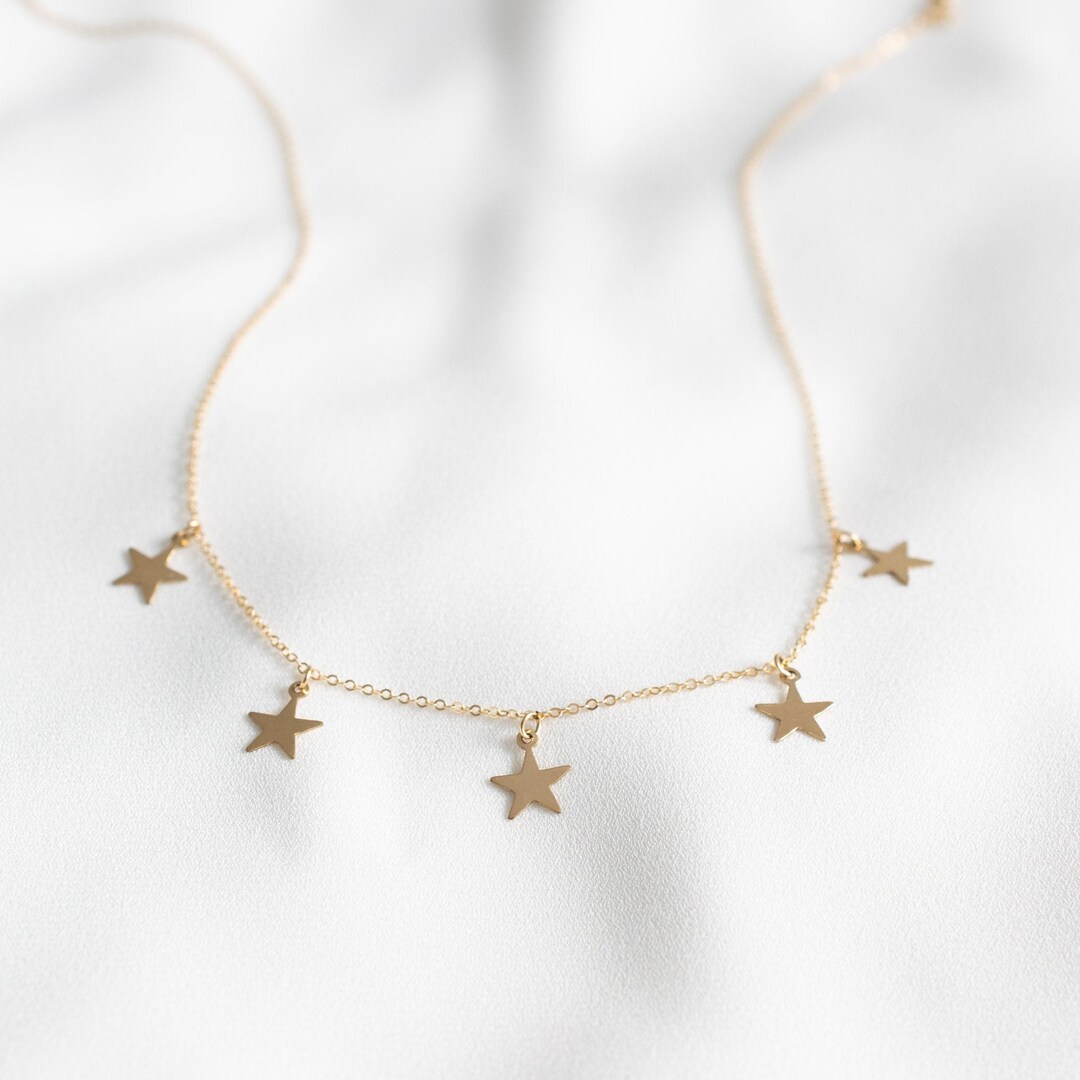Star Necklace • Star Jewelry • Celestial Jewelry • Station Necklace ...