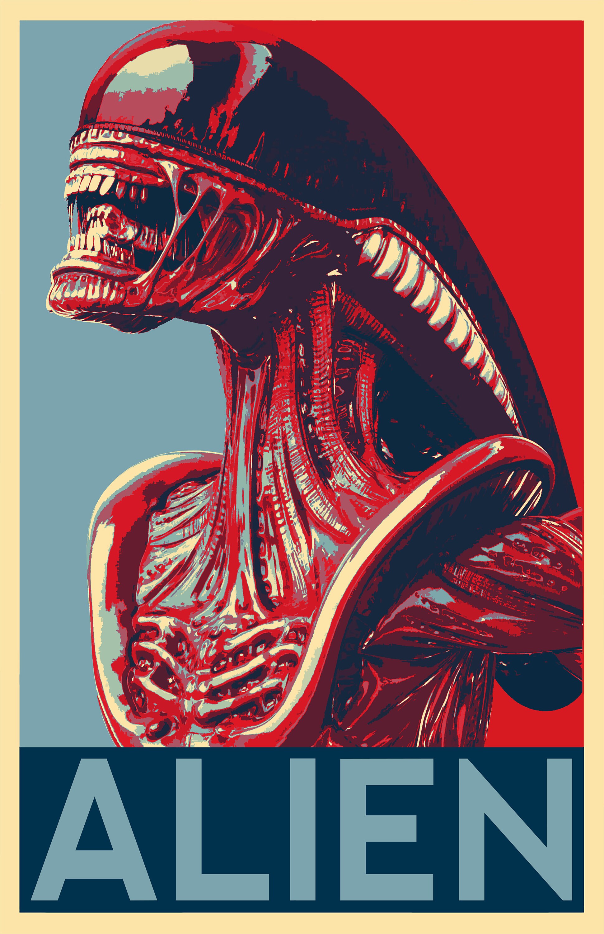 Alien Xenomorph Pop Art Illustration Horror Monster Science | Etsy