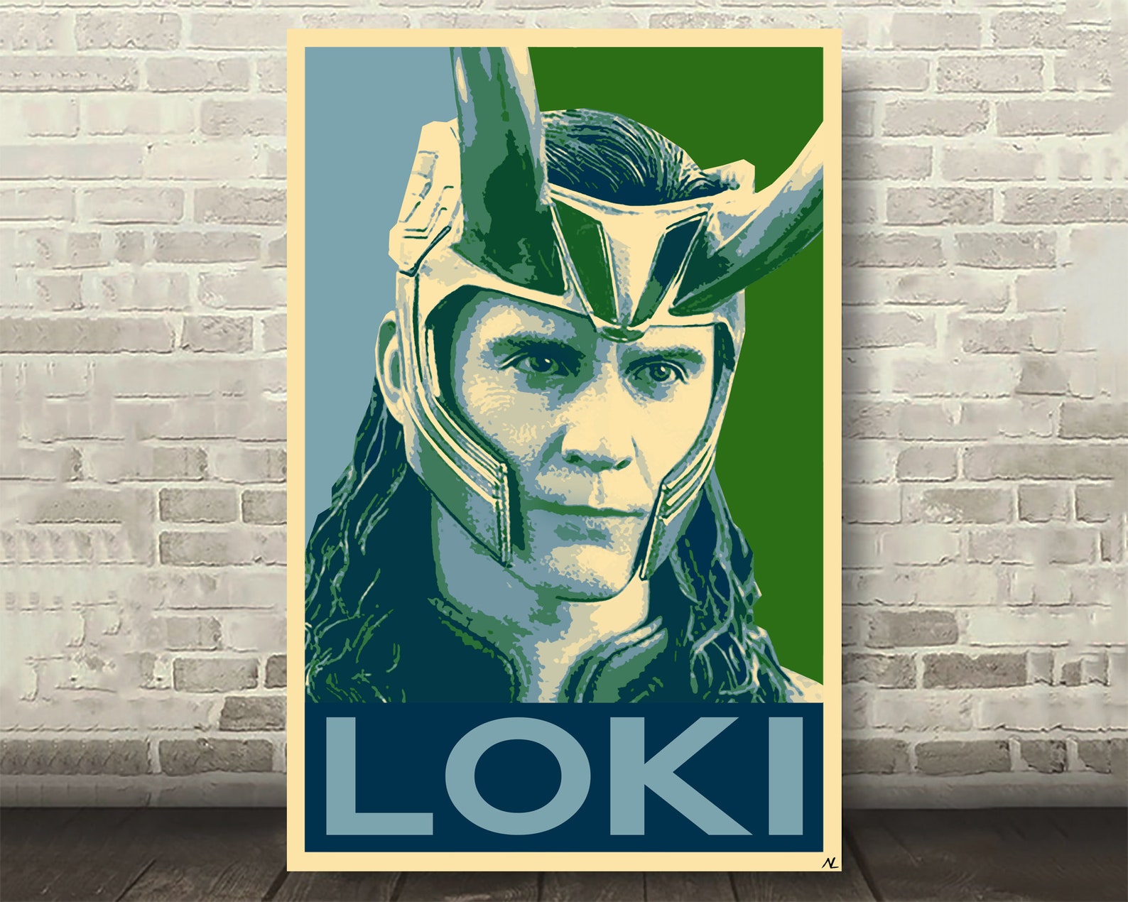 Loki Pop Art Illustration Marvel Avengers Superhero Home | Etsy