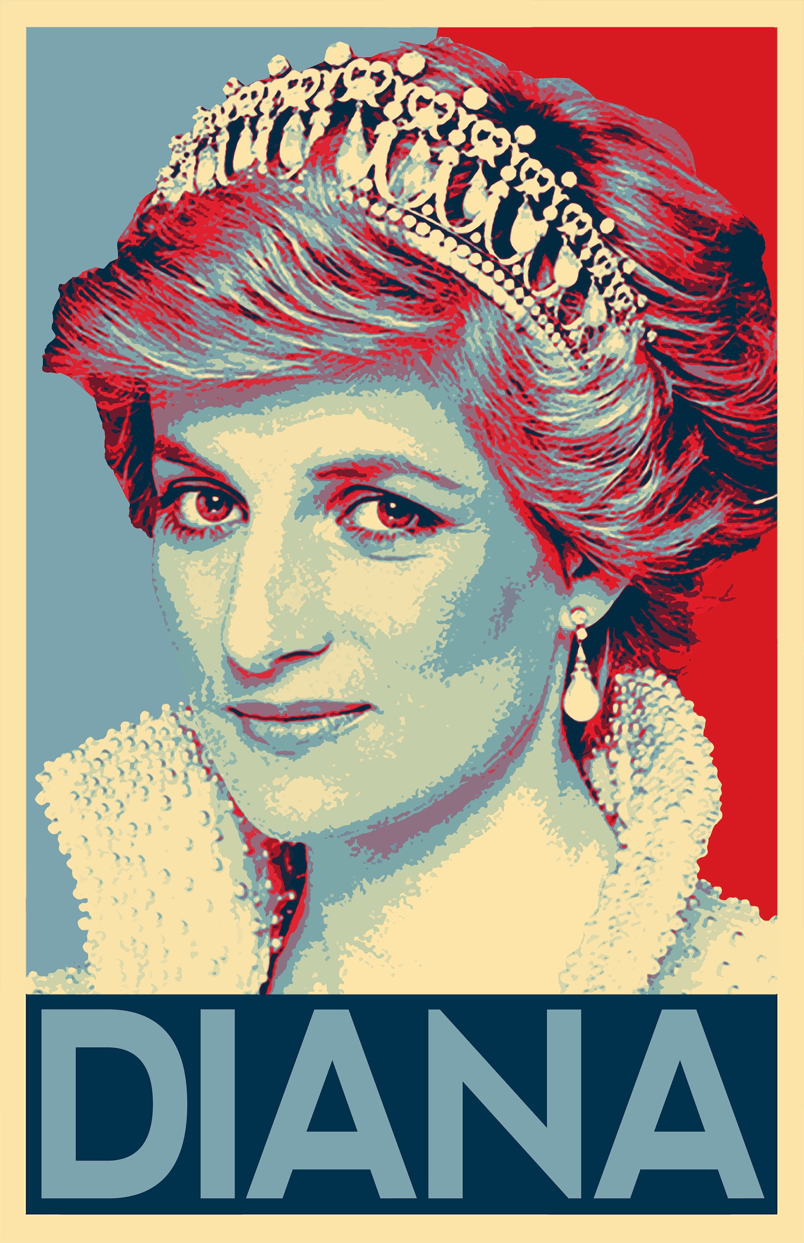 Princess Diana Pop Art Illustration Celebrity British Royal | Etsy