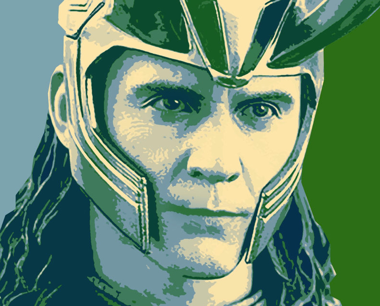 Loki Pop Art Illustration Marvel Avengers Superhero Home | Etsy