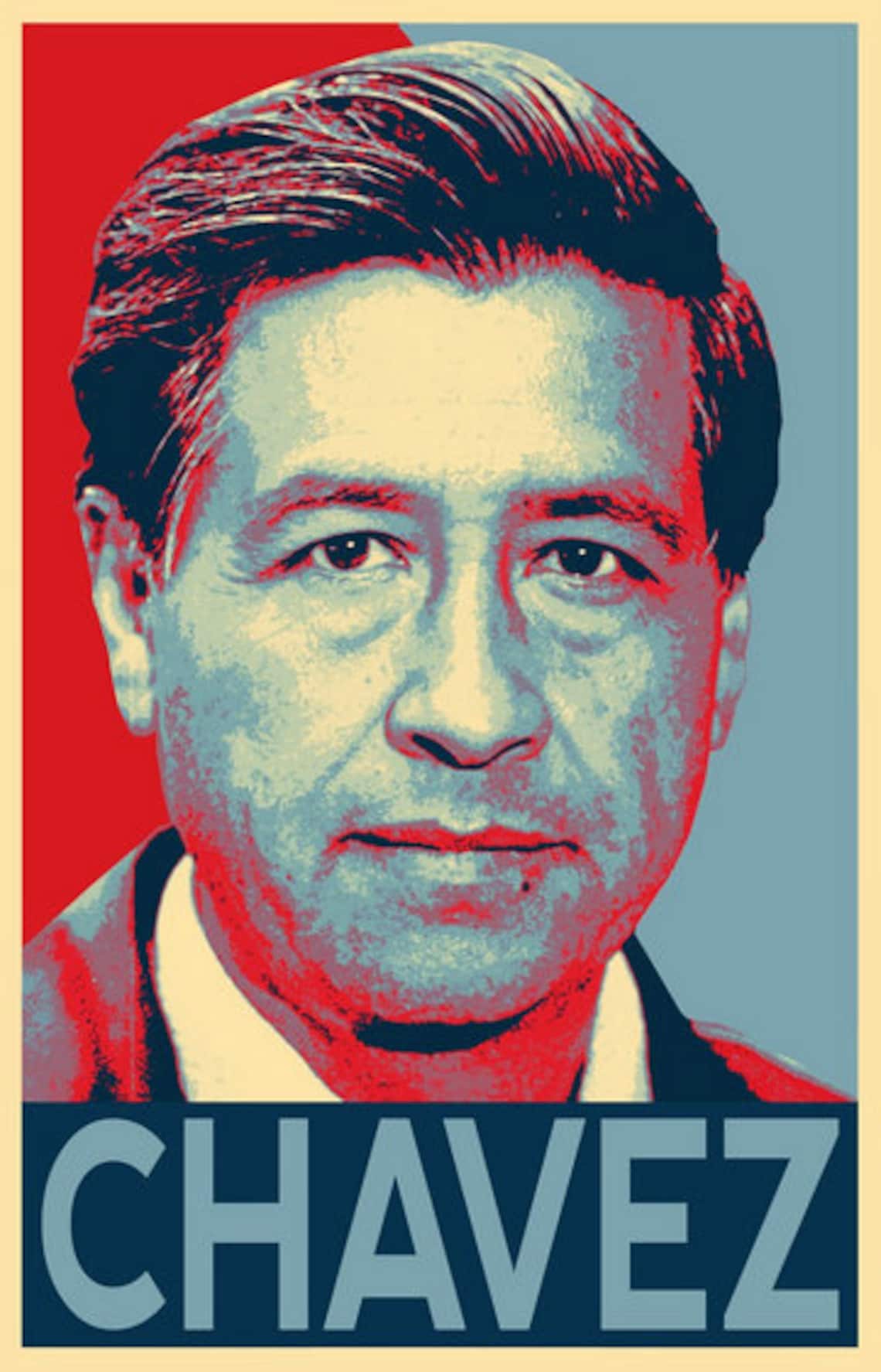 Cesar Chavez Pop Art Illustration Latino American Civil | Etsy