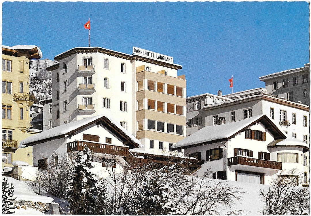 Hotel Languard Garni St. Moritz Switzerland Vintage - Etsy