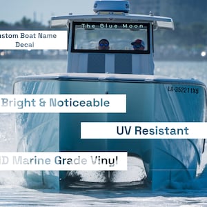 Customized Boat Name/identification Decal UV Resistant Outdoor Marine ...