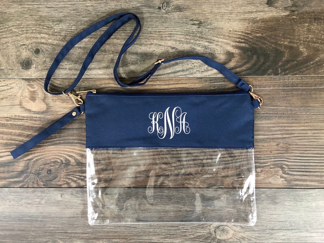 Customized Monogram Clear Stadium Purse Crossbody Bag Lot, Estival ...