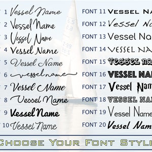 Customized Boat Name/identification Decal UV Resistant Outdoor Marine ...