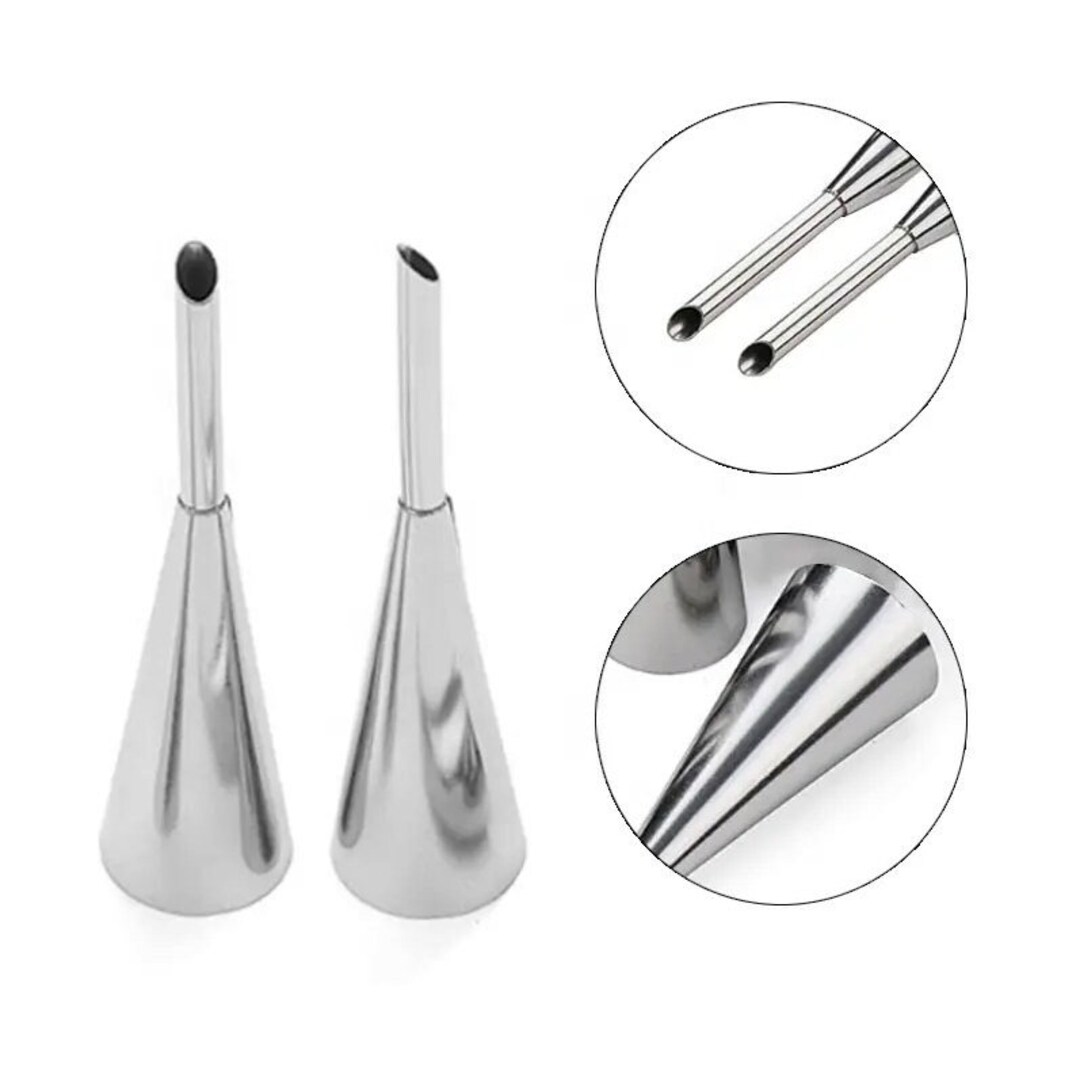 Long Cream Puff Decorating Mouth Cupcake & Pastry Filling Tip Baking ...
