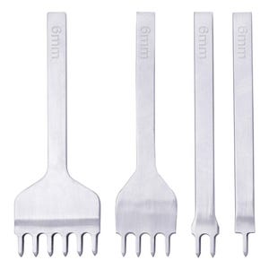 4 Pcs Leather Hole Punch Tool Set | Lacing - Stitching - Prong Punch ...