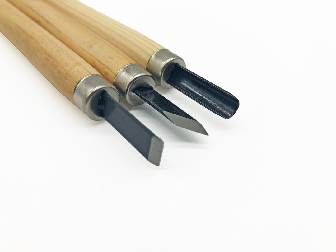 3 Pcs Steel Wood Carving Set Ultra Light Weight / Durable Student ...