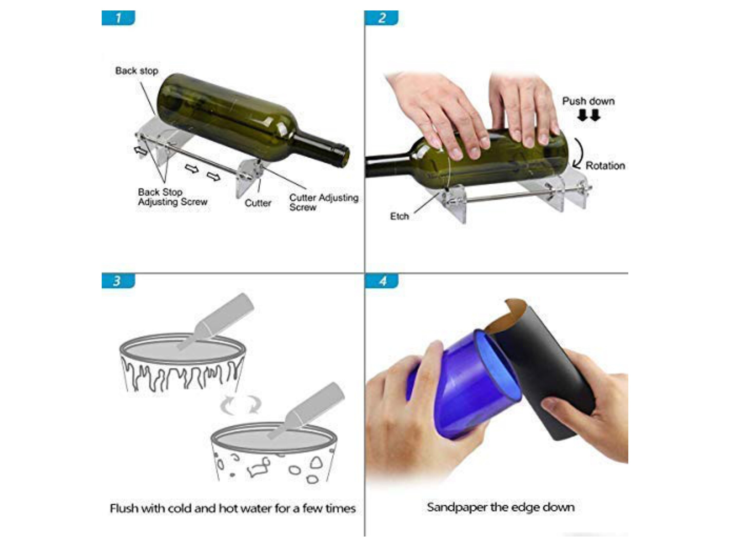 Glass Bottle Cutter Smooth Cutting Glass Tool Easy to Use - Etsy