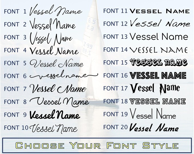 Boat Name Decal / Custom Hull Graphic / Premium Marine Vinyl Lettering ...
