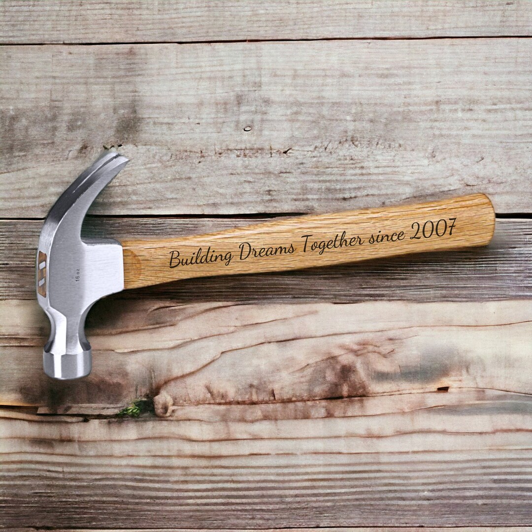 Custom Laser Engraved Hammer, Wooden Personalized Gift, Father's Day ...