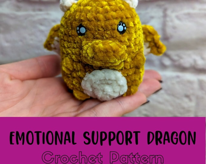 Simple Crochet Dragon Pattern, Beginner Friendly, Bulky Yarn Dragon ...