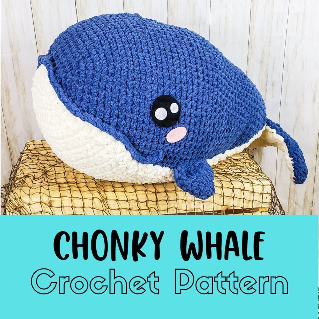Simple Chonky Crochet Whale Pattern, Beginner Friendly, Super Bulky ...