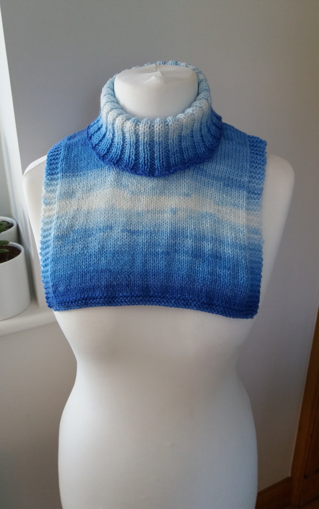 Getwoolly Hand Knitted Polo Neck Insert Neck Warmer Dickie - Etsy UK