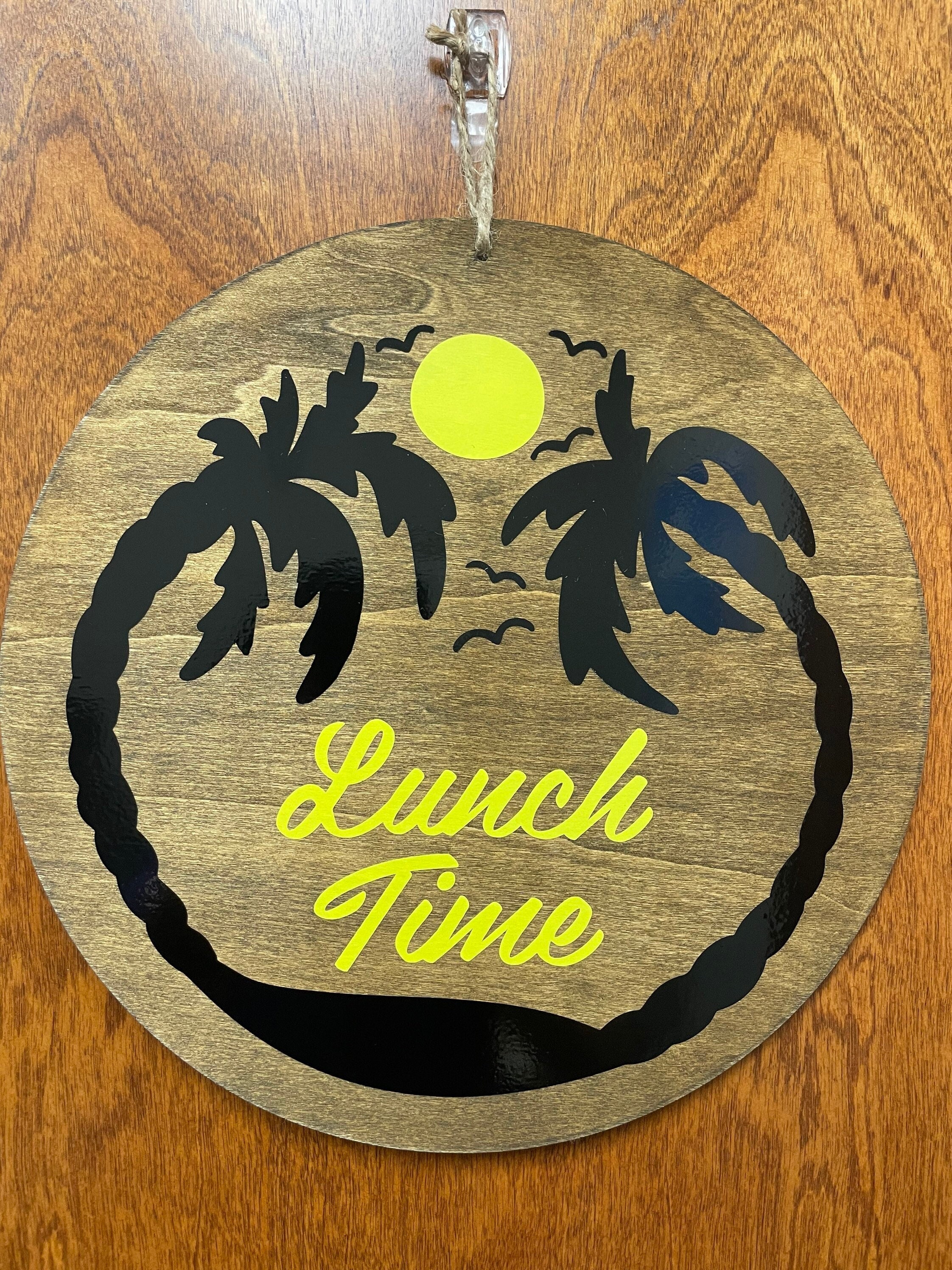 Reversible Lunch / Break Office Sign 12 Inch Office Decor Wood Round - Etsy