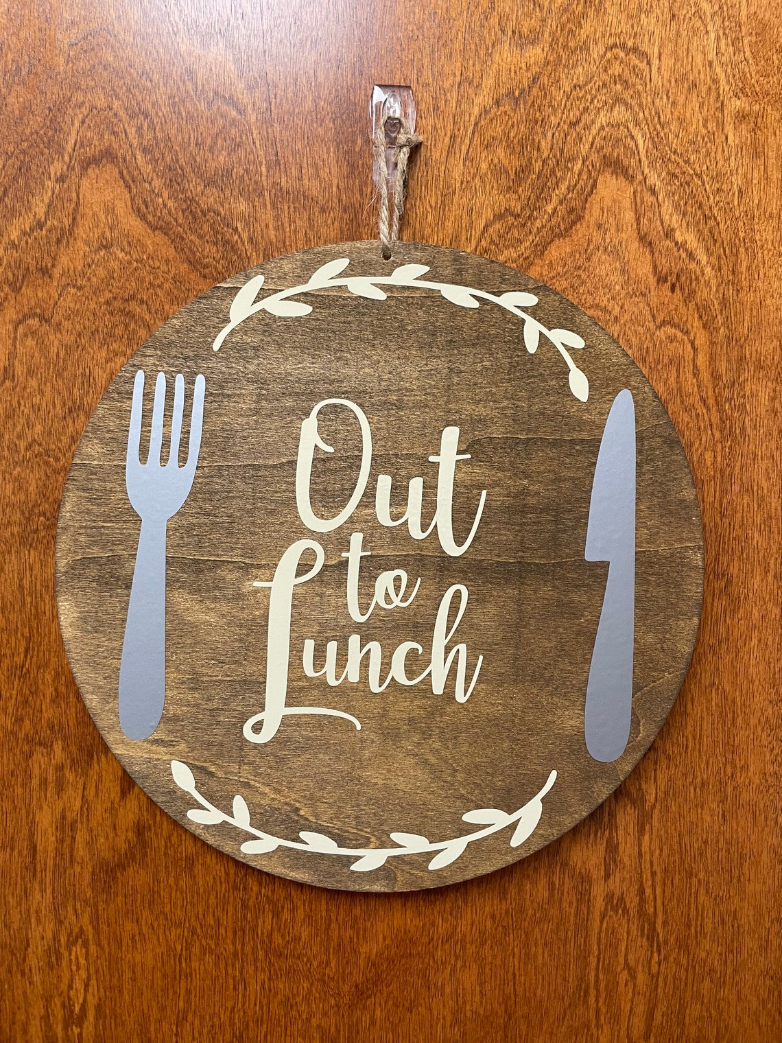 Reversible Lunch / Break Office Sign 12 Inch Office Decor Wood Round - Etsy