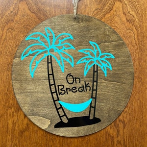 Reversible Lunch / Break Office Sign 12 Inch Office Decor Wood Round - Etsy