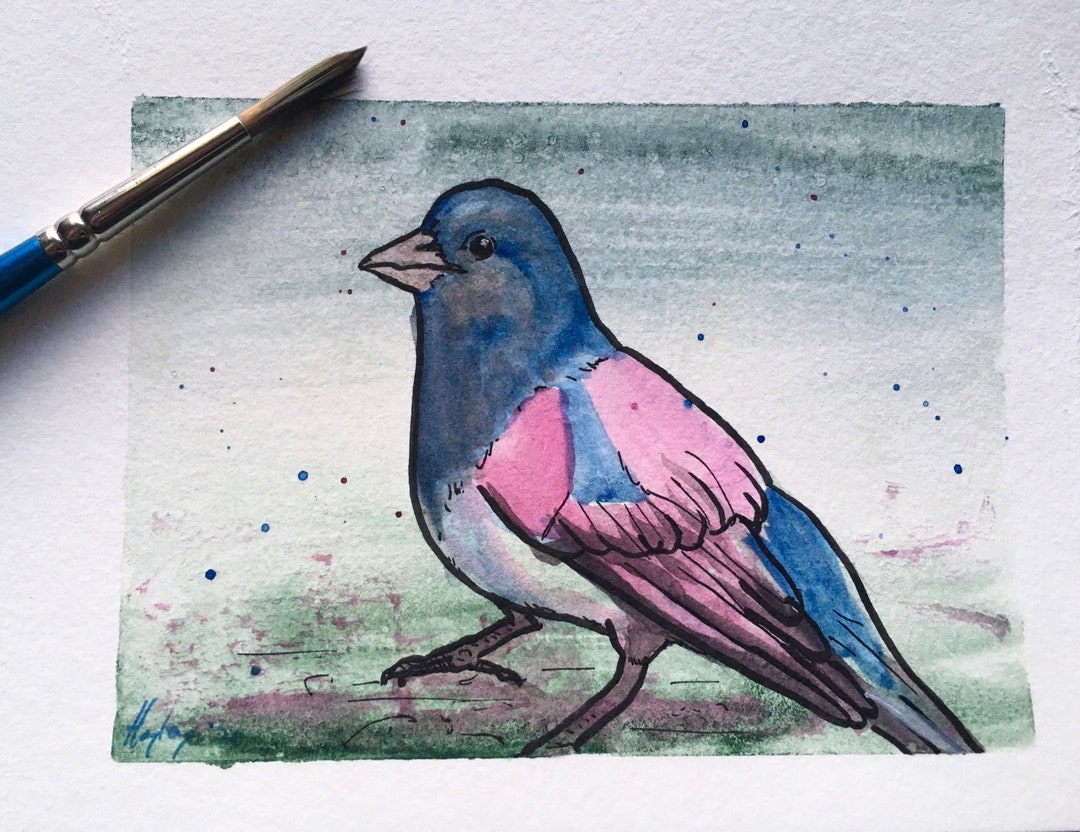 Original Mini Painting- Dark Eyed Junco (oregon Variety) - Etsy