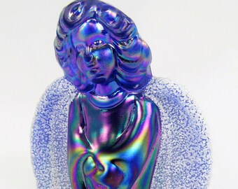 Fenton glass angel | Etsy