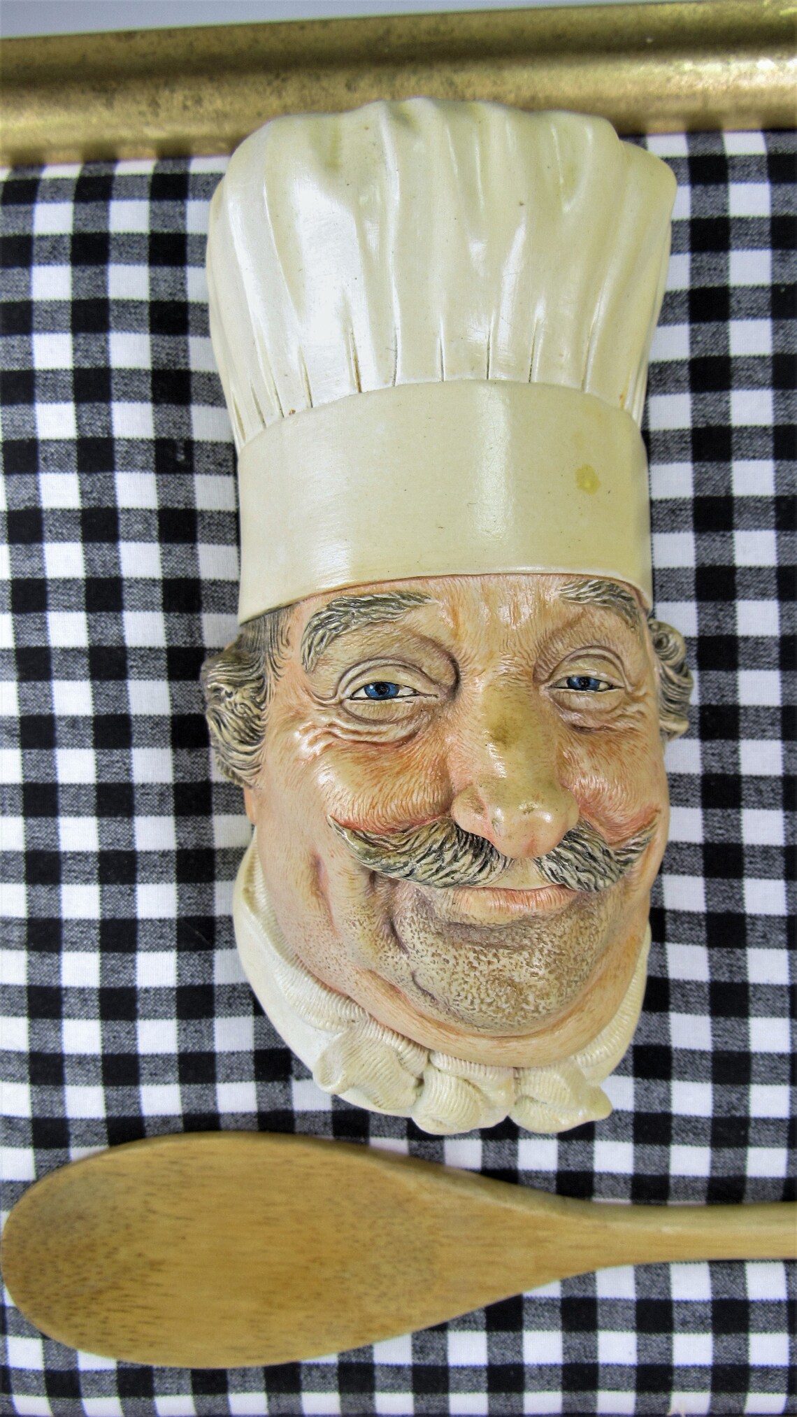 CHEF CONGLETON Bossons Head in Gold Frame with Checker | Etsy