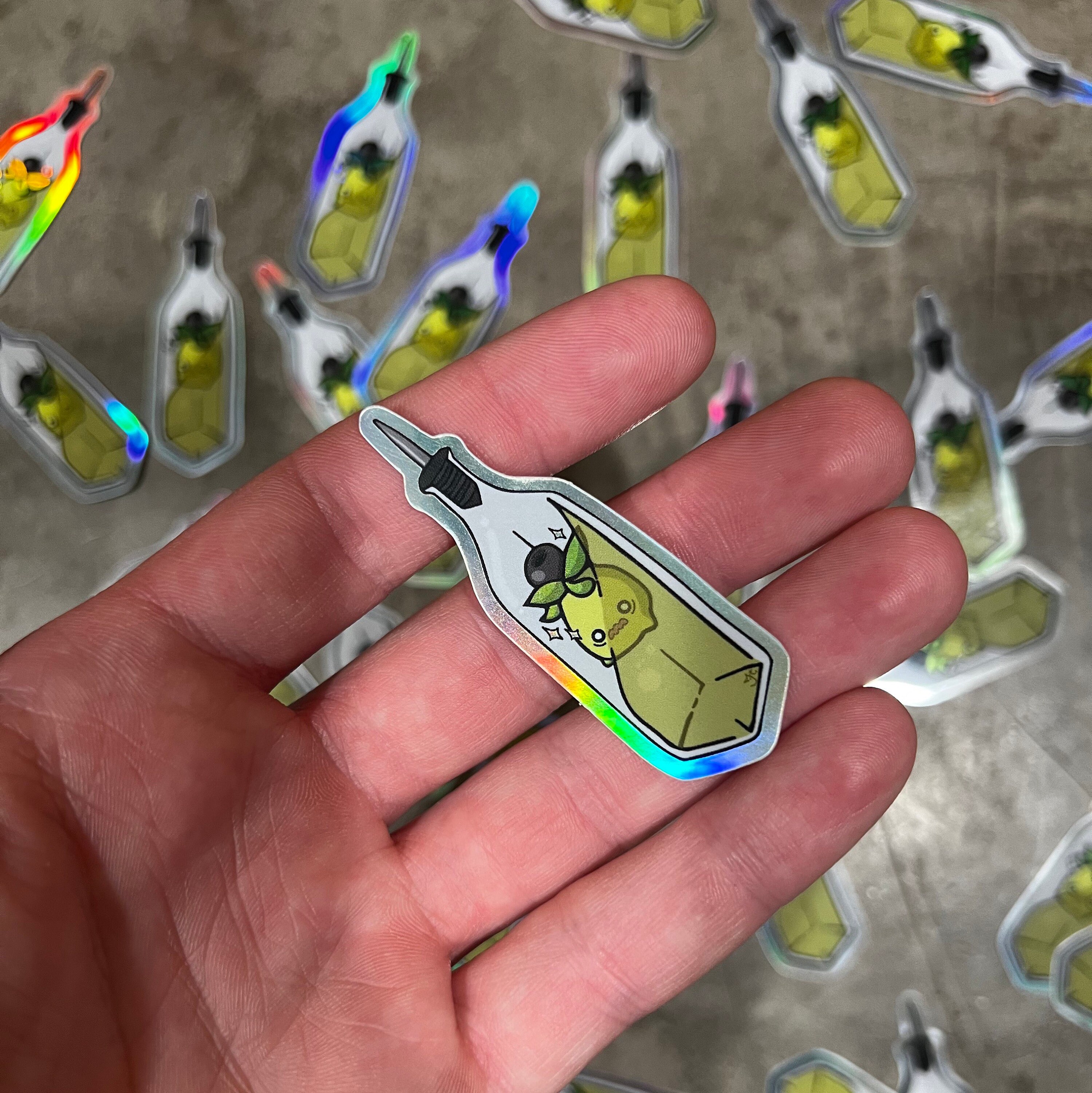 Shiny Smoliv Oil Pokemon Shiny Smoliv Holo Vinyl Sticker - Etsy