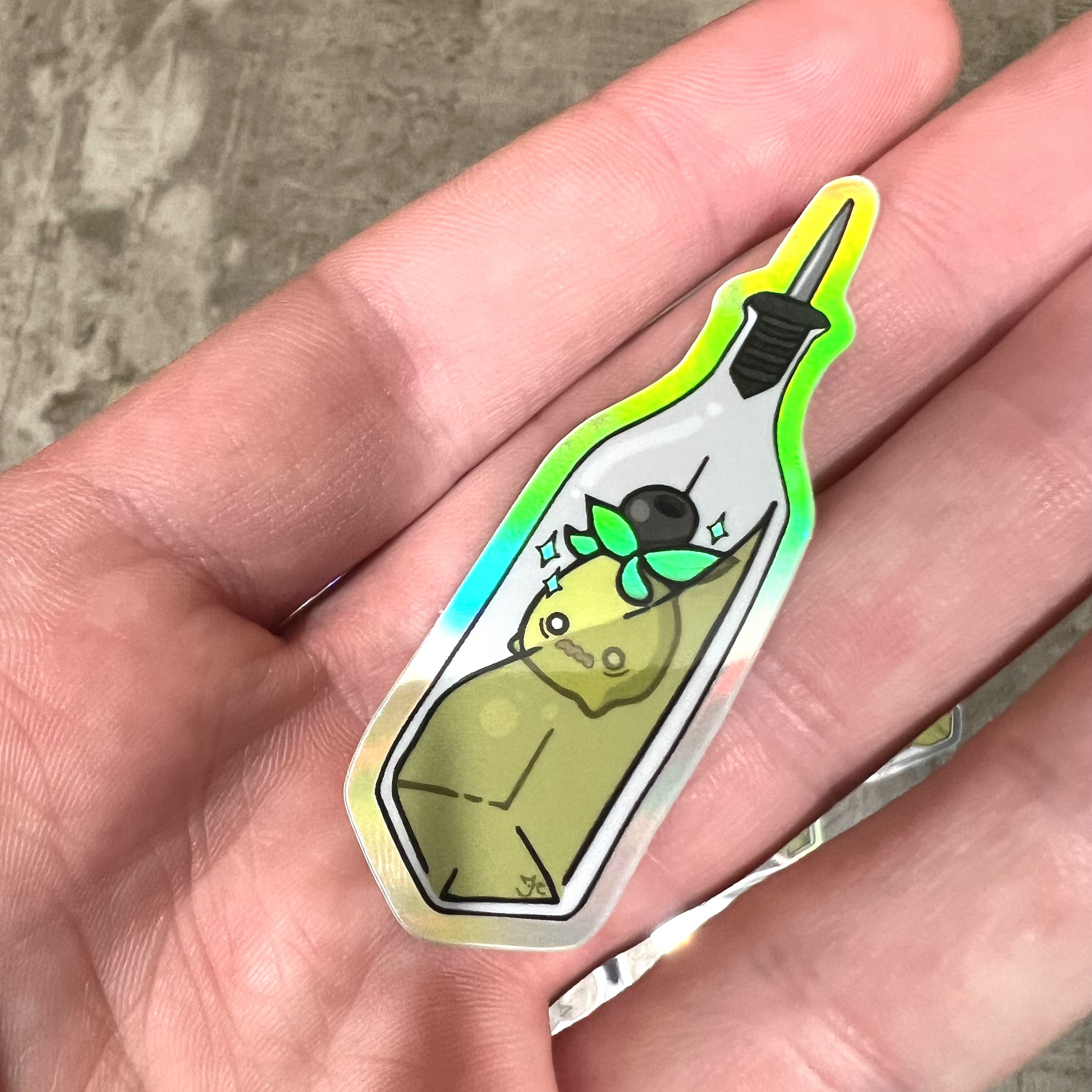 Shiny Smoliv Oil Pokemon Shiny Smoliv Holo Vinyl Sticker - Etsy