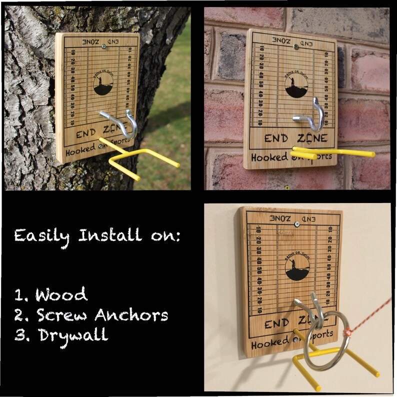 Football Ring Toss Game: Bamboo Sports Decor for Mancave - Etsy