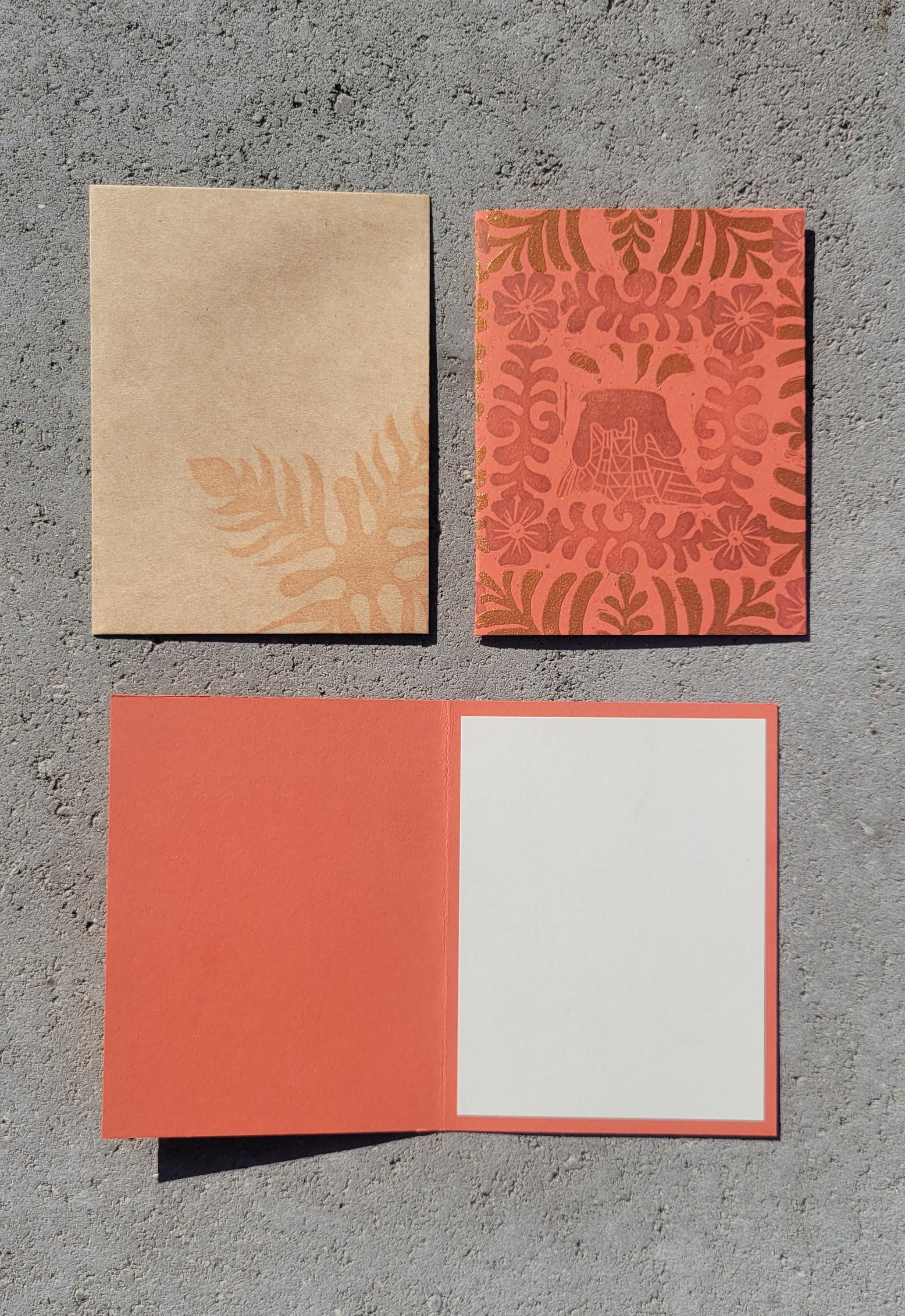 Handmade Hawaiian Block Print Blank Greeting Cards and Greeting Card ...