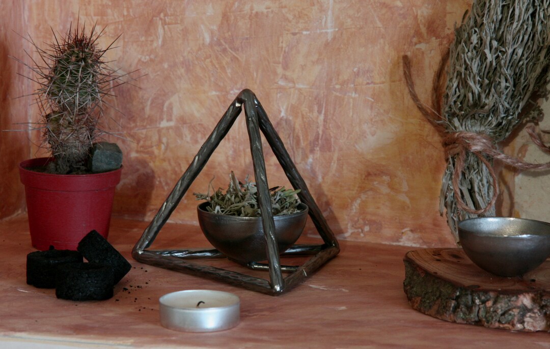 Steel Incense Bowl Incense Holder Triangle Magic Symbol - Etsy