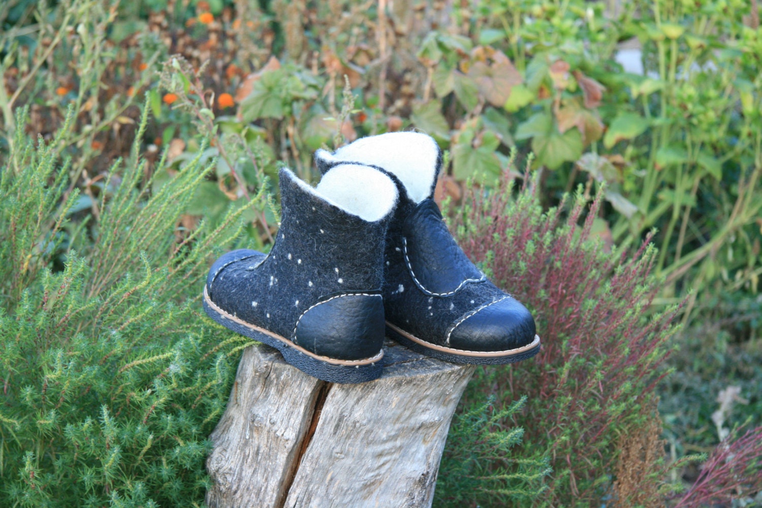 Women Shoes, Felted Wool Slippers Snowball / Wine / Burgundy / Ruby ...
