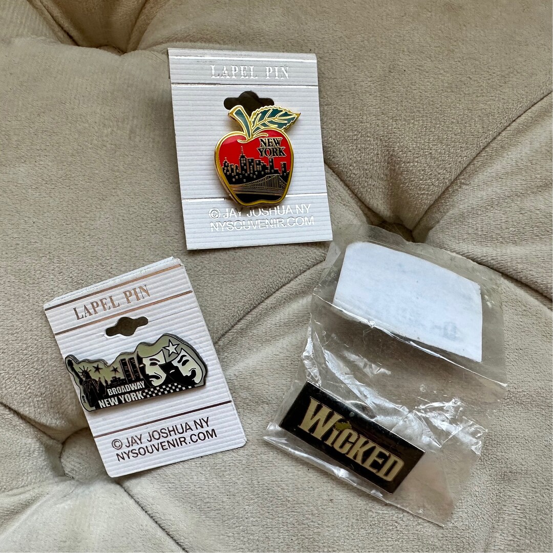 Three Broadway Pins Brooches Wicked Pin Broadway New York Big - Etsy