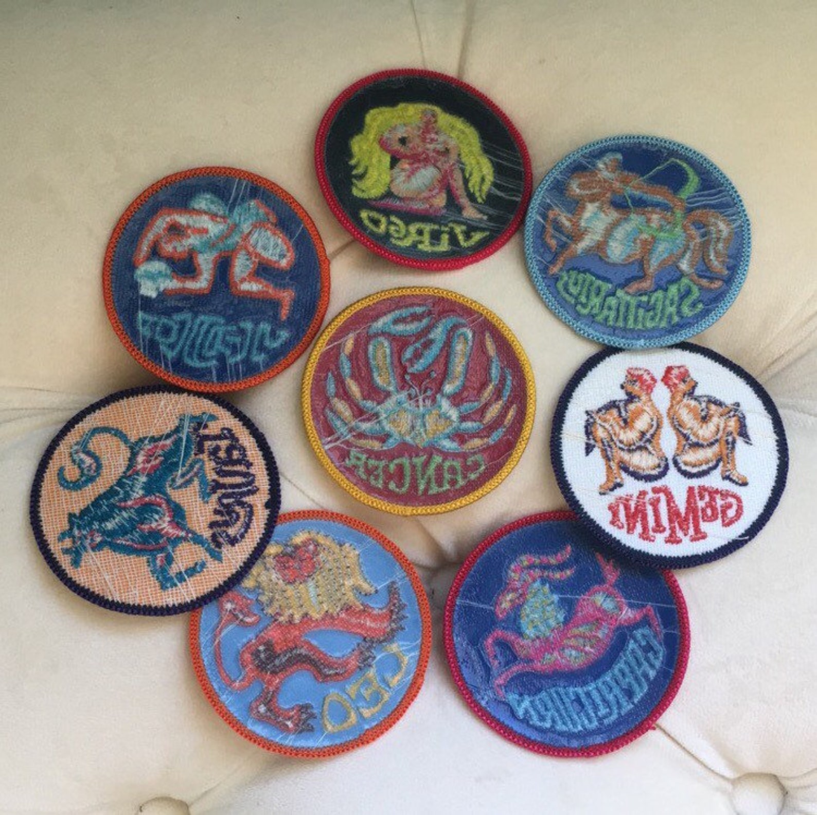 Zodiac Horoscope Iron on Patch Vintage Patch for Jacket - Etsy