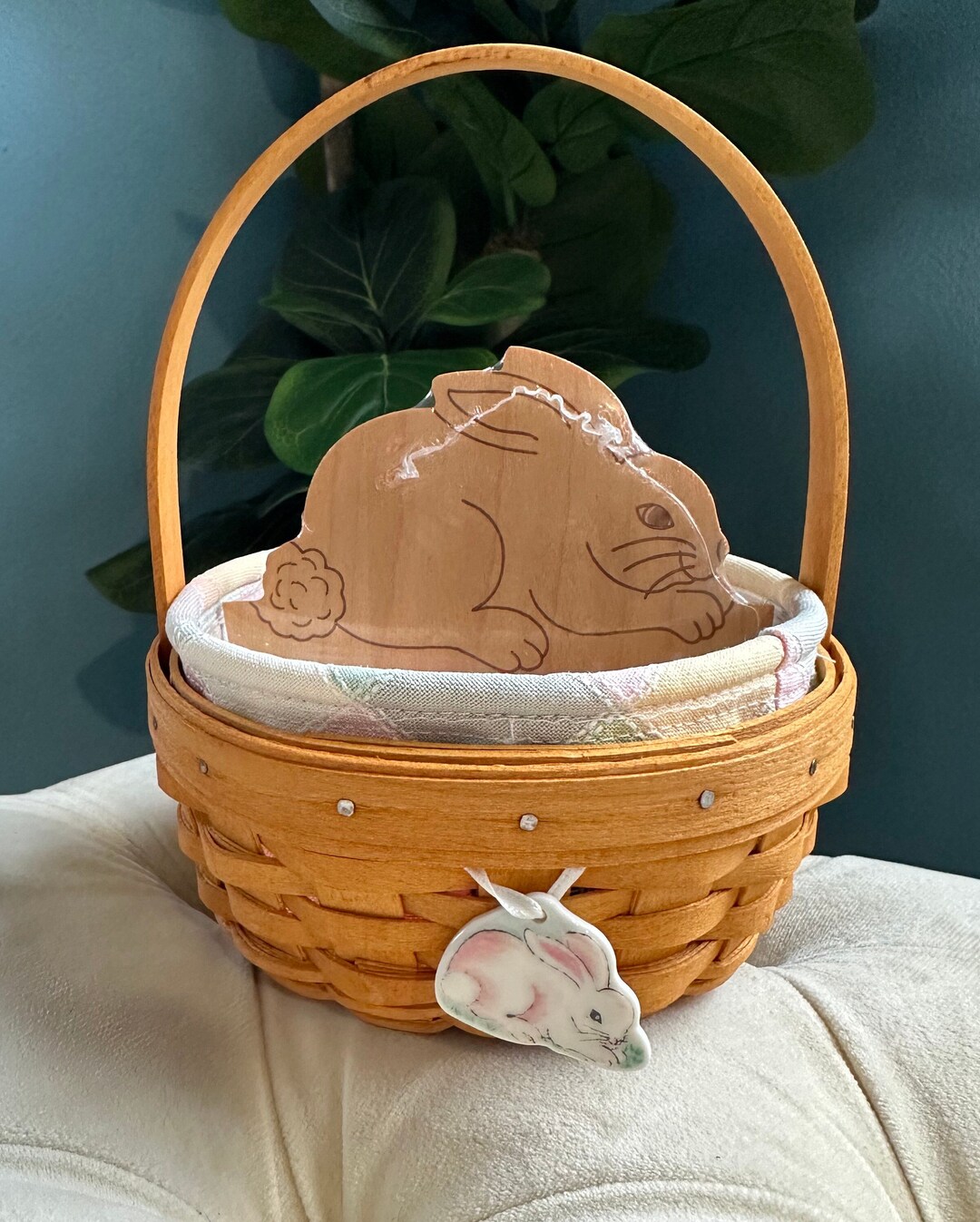 Longaberger Easter Basket W/ Bunny Insert Like New Sealed 2001 Small ...