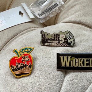 Three Broadway Pins Brooches Wicked Pin Broadway New York Big - Etsy