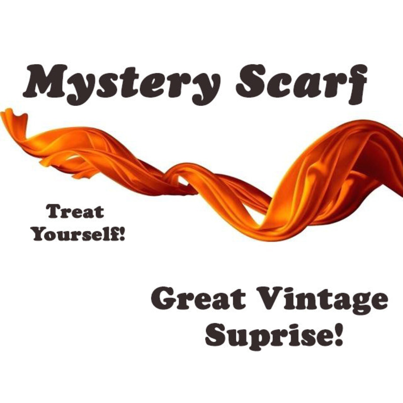 Mystery Vintage Patterned Scarf, Scarf Surprise, Treat Yourself to a ...