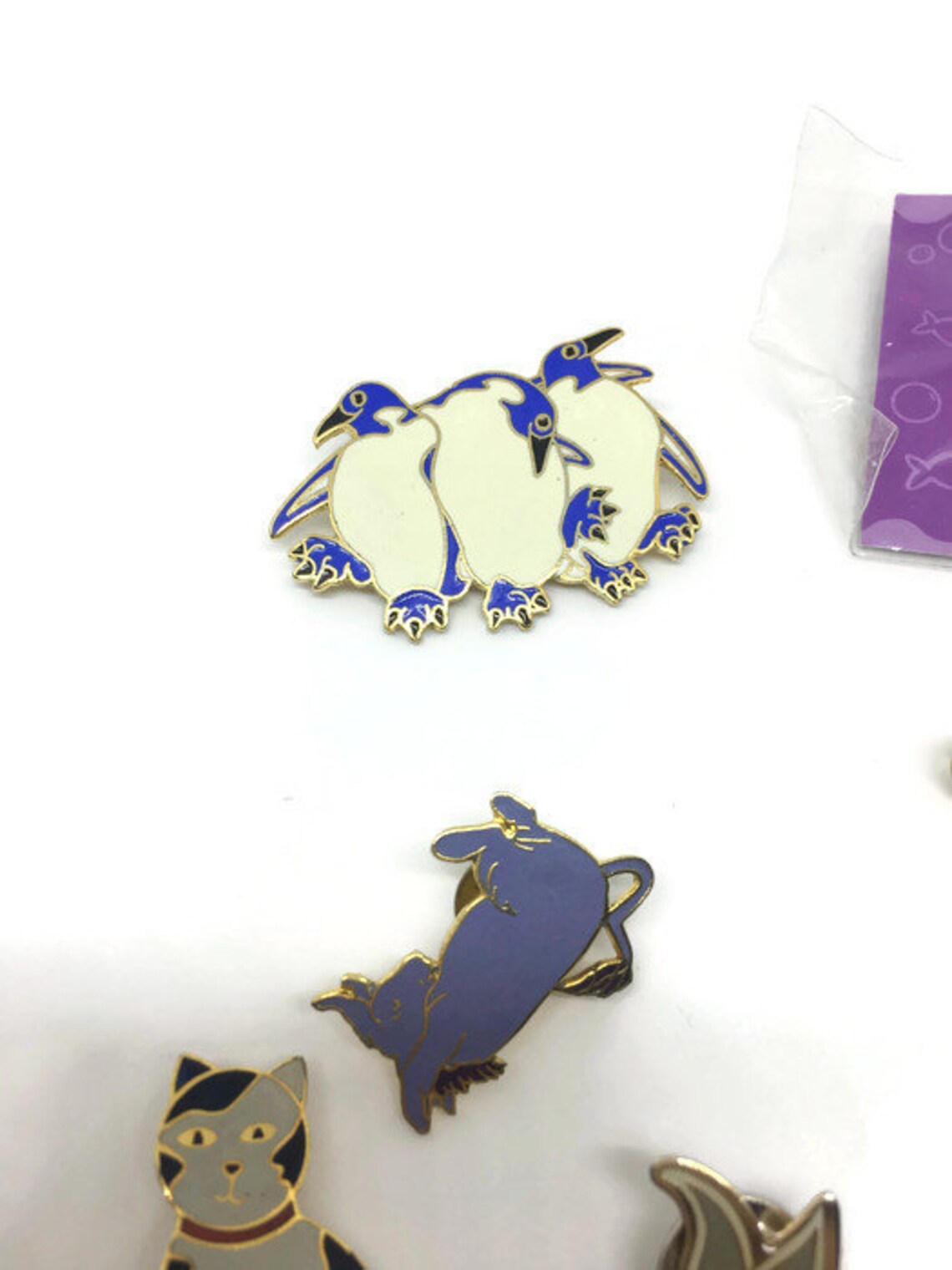 Lot of Animal Pins Lapel Pins Cat Bunny Penguin Fish | Etsy