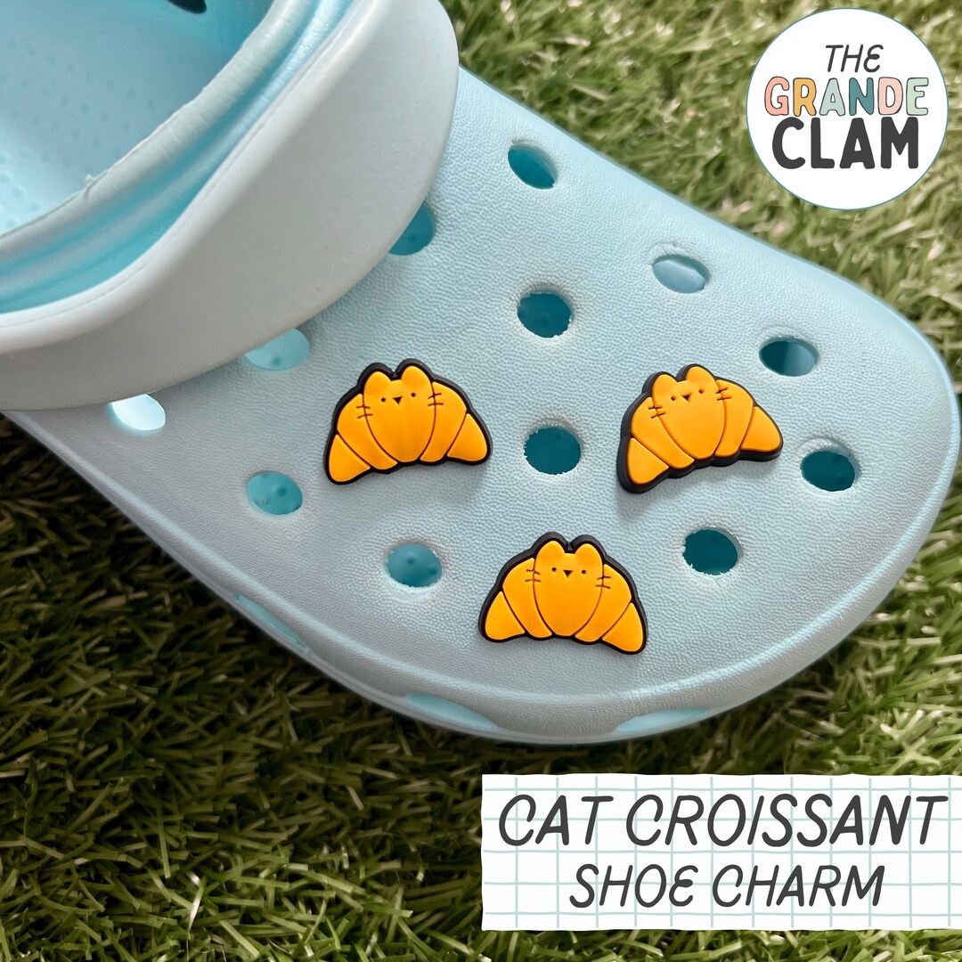 ONE Cat Croissant Shoe Croc Charm // Handmade // Unique // Food ...