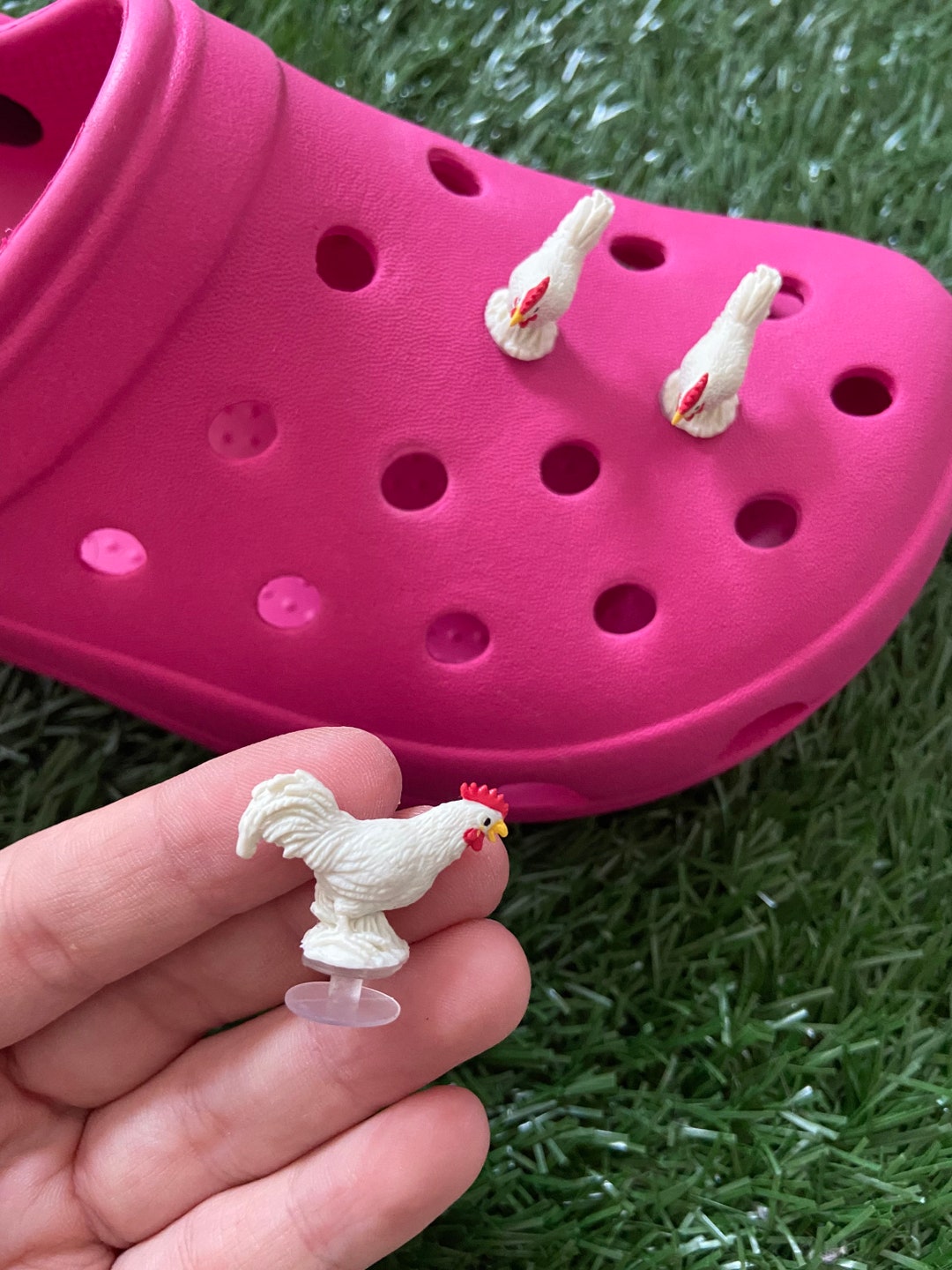 ONE Chicken Shoe Croc Charm // Handmade // Unique // Animal // Cute ...