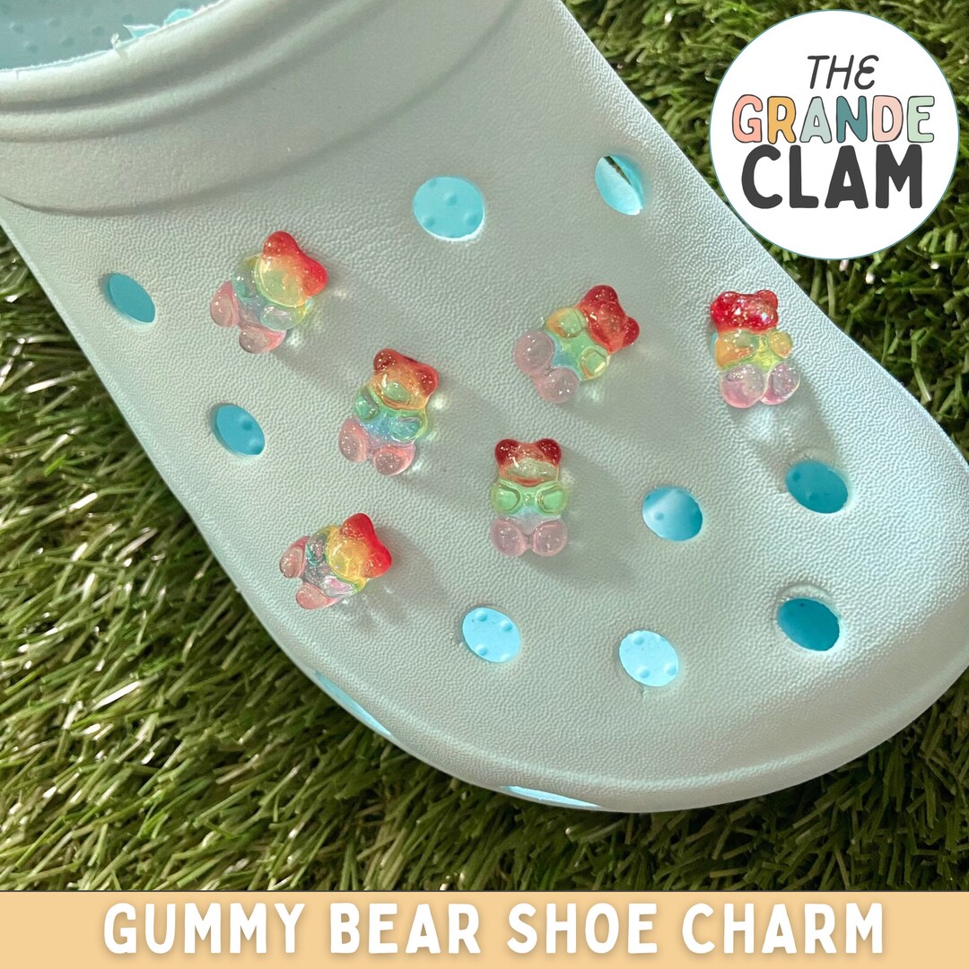 ONE Rainbow Gummy Bear Shoe Croc Charm // Handmade // Unique // Kawaii ...