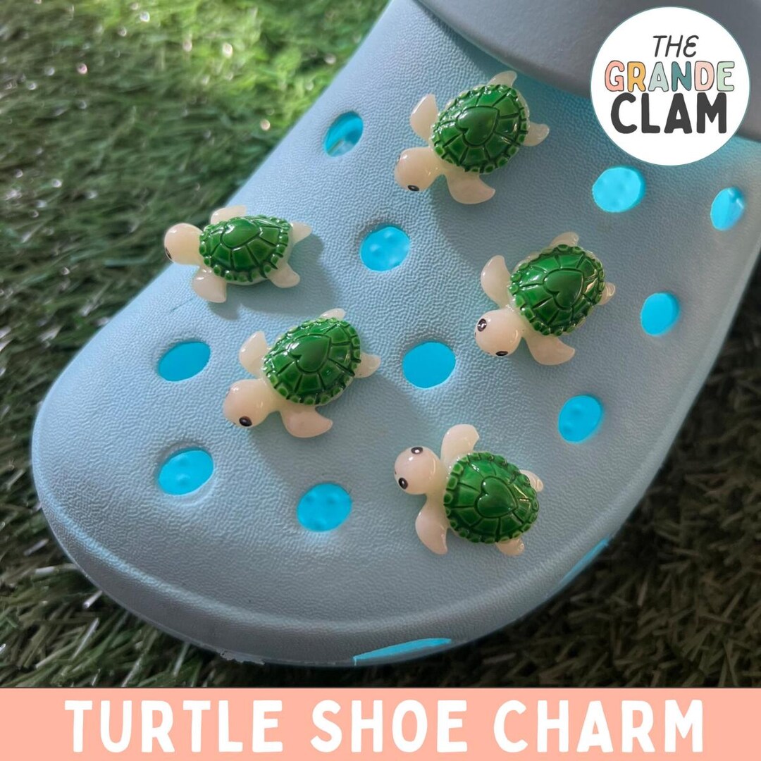 One Handmade Sea Turtle Shoe Charm | Ocean Accessory | Marine Gift - Etsy