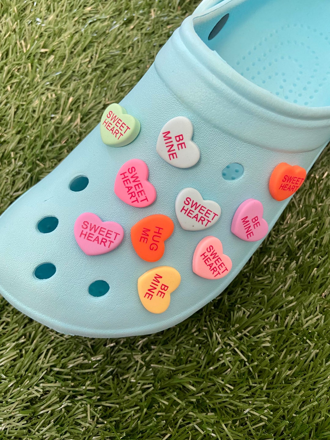 One Handmade Candy Heart Conversation Shoe Charm | Sweet Treat ...